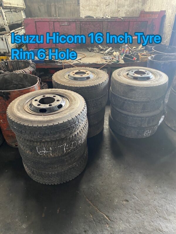 Isuzu Hicom 3 Ton 16 Inch Tyre Rim 6 Hole - LORRY USED SPARE PARTS ...